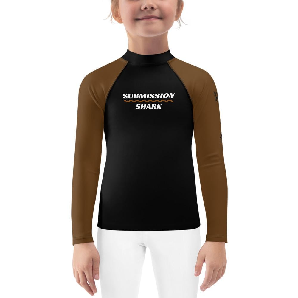 Kids BJJ Rash Guard (Brown SS Premium Standard) - Shop Now – Submission ...