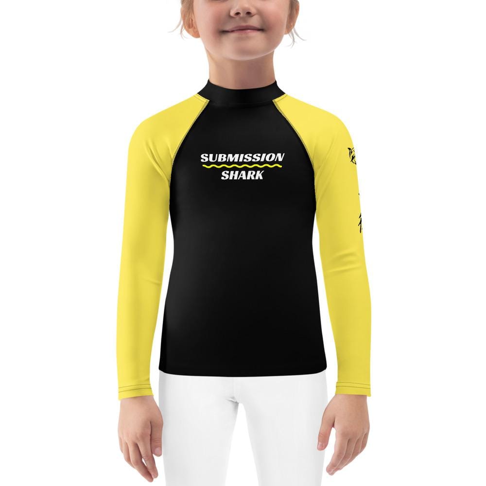 Kids BJJ Rash Guard (Yellow SS Premium Standard) – Submission Shark